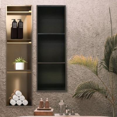 China 304 Stainless Steel Embedded Shower Niche 300×500mm Waterproof Wall Mounted Storage with Custom Colors for sale
