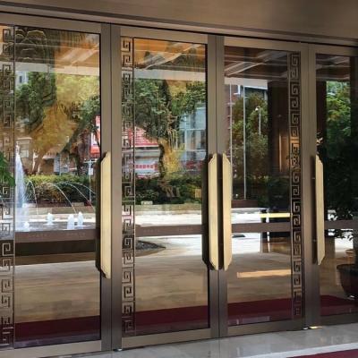 China 2000×2500mm Aluminum & Stainless Steel Tempered Glass Entry Door - Custom Colors, 5-Year Warranty for sale