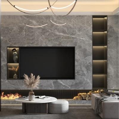 China Custom Stainless Steel Decorative Shelves - 201/304 Material, 3-Tier Design for TV Wall Display with 5-Year Warranty for sale