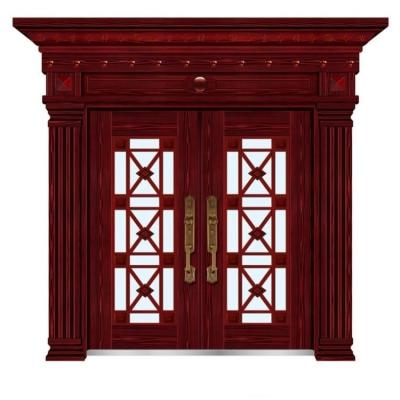 China Courtyard Double Door 2000×2500mm Copper Main Entry with Luxury Relief Design and Class C Explosion-Proof Lock for sale