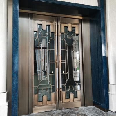 China Customized Copper Double Entry Doors 2000x2500mm with Class C Lock - Luxury Residential Security for sale