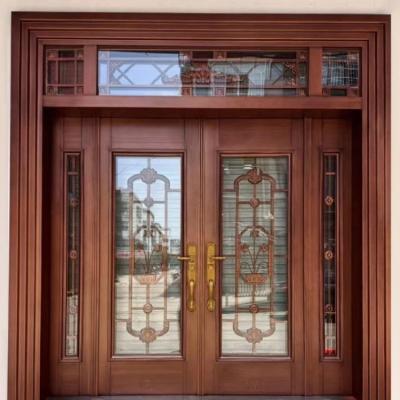 China Custom Bronze Glass Door Inserts 2000x2500mm with Class C Lock and 5-Year Warranty for Modern Entryways for sale