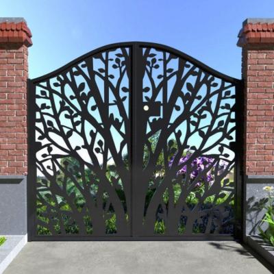 China Laser Cut Aluminum Decorative Gate - 1000×2000mm & 2000×2500mm Sizes - Custom Ornate Metal Garden Gates for sale