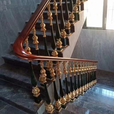China 3D Design Metal Stair Railing 850mm Height Customizable in Black Gold Bronze Stainless Steel Aluminum for sale
