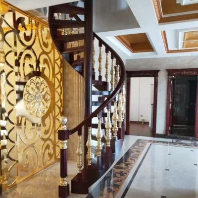 China Royal Classic Carved Flower Stair Railing Column - 850mm Height, Custom Metal Design for Indoor Luxury Stairs for sale