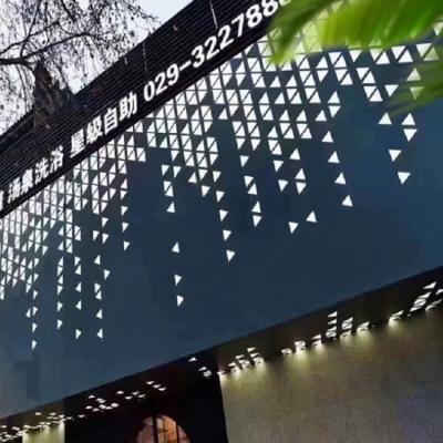 China Commercial Perforated Aluminum Cladding Panels 1000x1000mm with Waterproof LED Lighting for Building Facades for sale