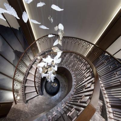 China Custom Metal Spiral Staircase Handrail Railing - 850mm Height, Galvanized Steel Construction with Multiple Shape Options for sale