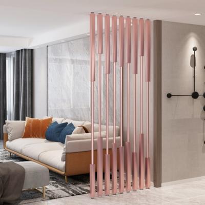 China Aluminum Pink Column Screen Partition Divider 1000x2500mm - Custom Colors & Matte Finish for Modern Living Rooms for sale
