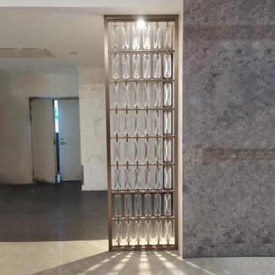 China Custom Stainless Steel Crystal Glass Room Divider 1000x2000mm with 5-Year Warranty and Multiple Finish Options for sale