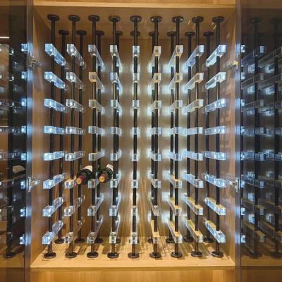 China 1000×2500mm Stainless Steel Acrylic Wine Cabinet with LED Lighting - Customizable Modern Design for sale