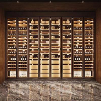 China LED Temperature Control Wine Cabinet - 1000×2500mm Stainless Steel Wine Fridge with Custom Options for sale
