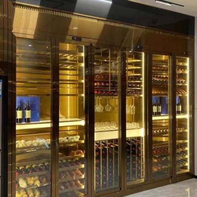 China Stainless Steel Wine Cabinet 1000×2500mm with Temperature Control - Modern Metal Storage with 5-Year Warranty for sale