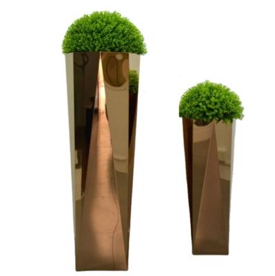 China Hexagonal Stainless Steel Metal Planter - 800mm/1000mm Height, Galvanized Steel Construction for Indoor & Outdoor Use for sale