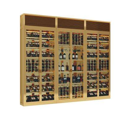 China Modern Standing Metal Wine Cabinet 1000x2500mm Stainless Steel Refrigerator with Customizable Colors and 5-Year Warranty for sale