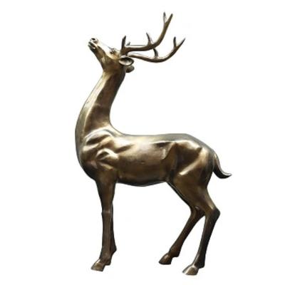 China Stainless Steel Garden Deer Sculpture 1600mm Silver Animal Statue Art Decor for sale