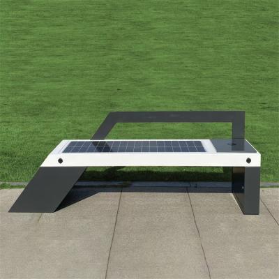 China Commercial Outdoor Smart Solar Powered Bench 1500x500x650mm with Wireless Charging and 100W Panel for sale