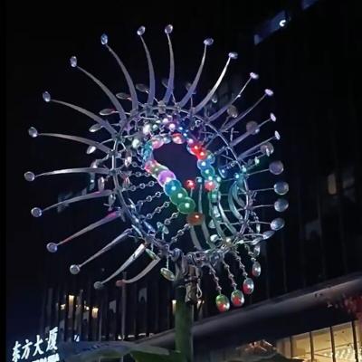 China Outdoor Kinetic Wind Sculpture Stainless Steel 1000-6000mm Customizable for sale
