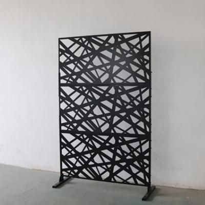 China Modern Style Black Aluminium Perforated Fence Panel 1000x2000mm Customizable for sale