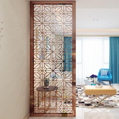 China Rose Gold 201 Stainless Steel Room Divider 600x2000mm Strong Support Partition for sale