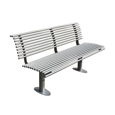 China Cast Aluminum Garden Bench with Back 1800x450x450mm Outdoor Metal Bench for sale