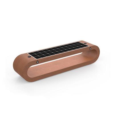 China Outdoor Wood-Like Grain Metal Smart Bench 1800mm Solar Powered with USB Charging for sale