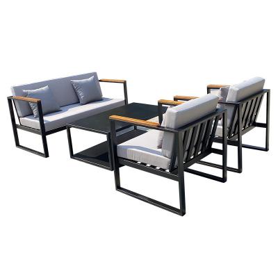 China Outdoor Metal Frame Luxury Sofa Bench Set 1500x450x600mm Customizable for sale