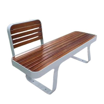 China Outdoor Metal Seating Bench 1800x450x750mm Stainless Steel Wood Bench for Restaurant Waiting Area for sale