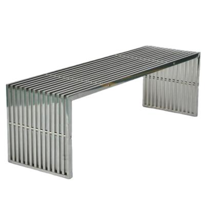 China All-Metal Stainless Steel Bench 1800x450x450mm Anti-Corrosion Outdoor Seating for sale