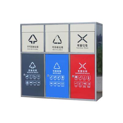China Fire Resistant Stainless Steel Trash Bin 950×360×900mm with Custom Colors and Weatherproof Design for sale