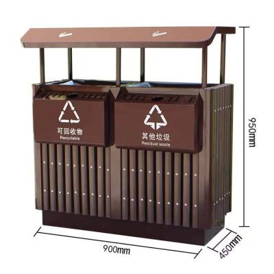China 900×450×950mm Galvanized Steel Trash Bin - Weather-Resistant Outdoor Waste Container with Custom Colors for sale