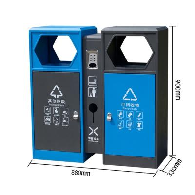 China Industrial Stainless Steel Waste Bin 880×330×900mm with Custom Colors and UV-Resistant Fluorocarbon Coating for sale