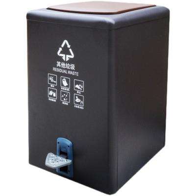 China Rust Proof Foot Operated Waste Bin 70x80x150cm Stainless Steel Trash Can for sale