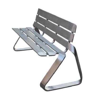 China Mirror Stainless Steel Metal Bench Outdoor Park Seat 1600mm 1800mm Customizable for sale