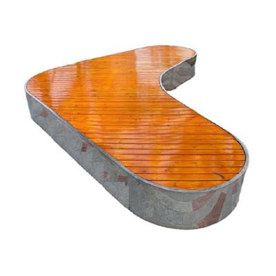 China Mirror Stainless Steel Outdoor Park Bench 2000x1500x450mm Customizable for sale