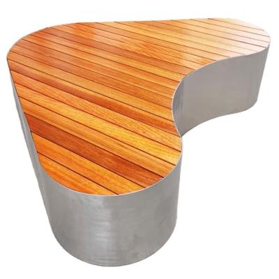 China Modern Stainless Steel Special-Shaped Leisure Bench 2000x1500x450mm Customizable for sale