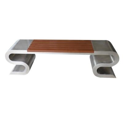 China Outdoor Park Metal Frame Wooden Bench Backless 1500mm 1800mm Customizable for sale