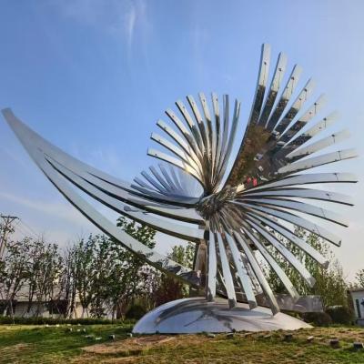 China Decorative Abstract Stainless Steel Sculpture Durable Outdoor Park Garden Art for sale