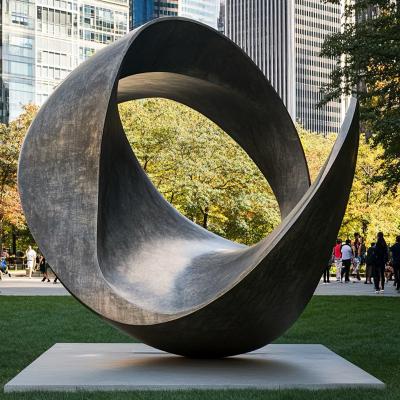 China Abstract Large Metal Sculpture Durable Outdoor Art with Powder Coated Finish 10ft Tall for sale
