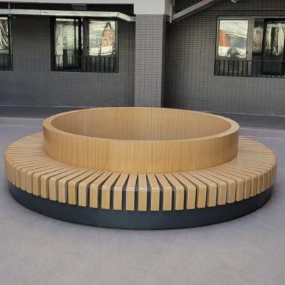 China Rustproof Metal Garden Planter with Round Stool 60cm for Commercial Landscaping for sale