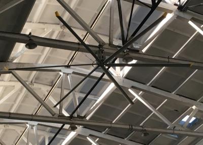 China Diameter 2.4m-7.3m Al Mg Blade Industrial Ceiling Fan For Indoor Court Sports Space for sale