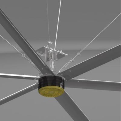 China 16 foot 58rpm Pmsm Extra Large HVLS Industrial Ceiling Fans for warehouse and factory for sale