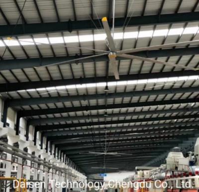 China 7.3M 24FT Big Ceiling Hvls Industrial Fan Ventilator Cooling In Large High Space for sale