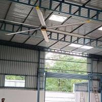 China 5.0m 16FT Permanent Magnet Synchronous Motor Giant Warehouse Ceiling Fan Sliver Grey ODM Customized Support for sale