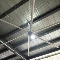 China 24ft Aluminum Magnesium Alloy HVLS Industrial Ceiling Fan For Warehouse High Voltage for sale