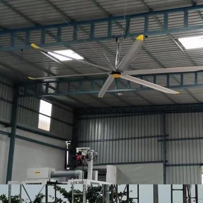 China Sliver Grey 5.0m 16FT Big HVLS Ceiling Fan Ventilator for Air Cooling and Ventilation for sale