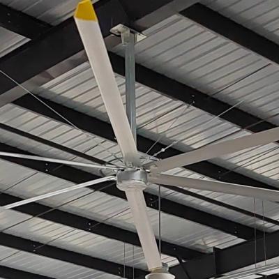 China 1.5kw PMSM Motor Industrial Ceiling Fan for Warehouse Ventilation and Air Cooling for sale