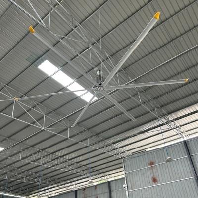 China 20FT Industrial HVLS Ceiling Fan Sliver Grey Customized Support ODM for Cowshed Animal Farms Maintenance Free Solution for sale