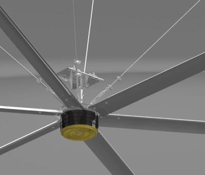 China Customizable Industrial Ceiling Fans with Gearbox Motor or Pmsm Motor for Workshop Ventilation and Cooling SGS Certified for sale