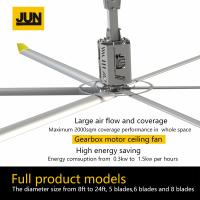China Industrial Large Ceiling Fan with 24FT (7.3 meters) Six Pieces of Aluminum Alloy Blades for sale