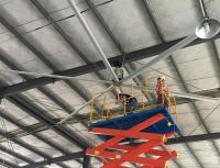 China 5.4M 18ft Aluminum Alloy Blades Interior Garage Large HVLS Fans for sale